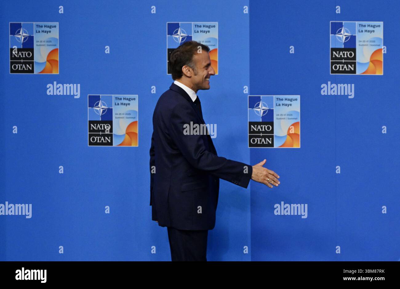 The Hagues, Netherlands. 25th June, 2025. French President Emmanuel ...