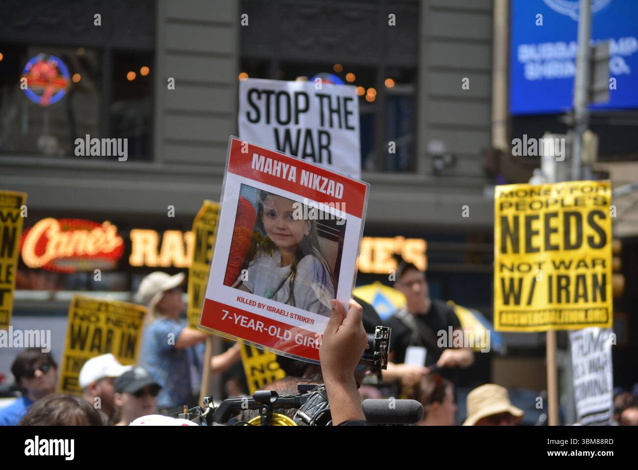 Protest against the bombing of Iranian nuclear sites by the U.S ...