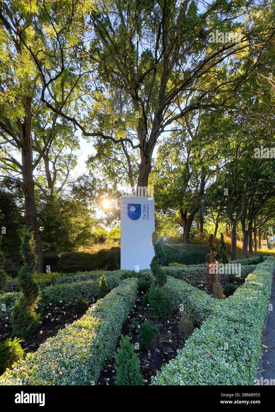 The Open University reception entrance, featuring the institution’s ...