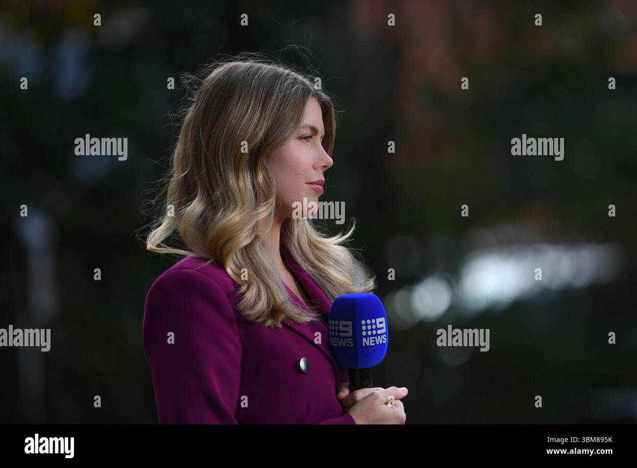 Morwell, Australia. 24th June, 2025. Channel 9 reporter Amber Johnston ...