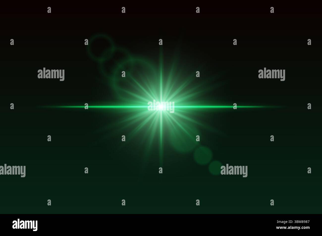 Soft light burst with glow beams and subtle flare rings. Central shine ...