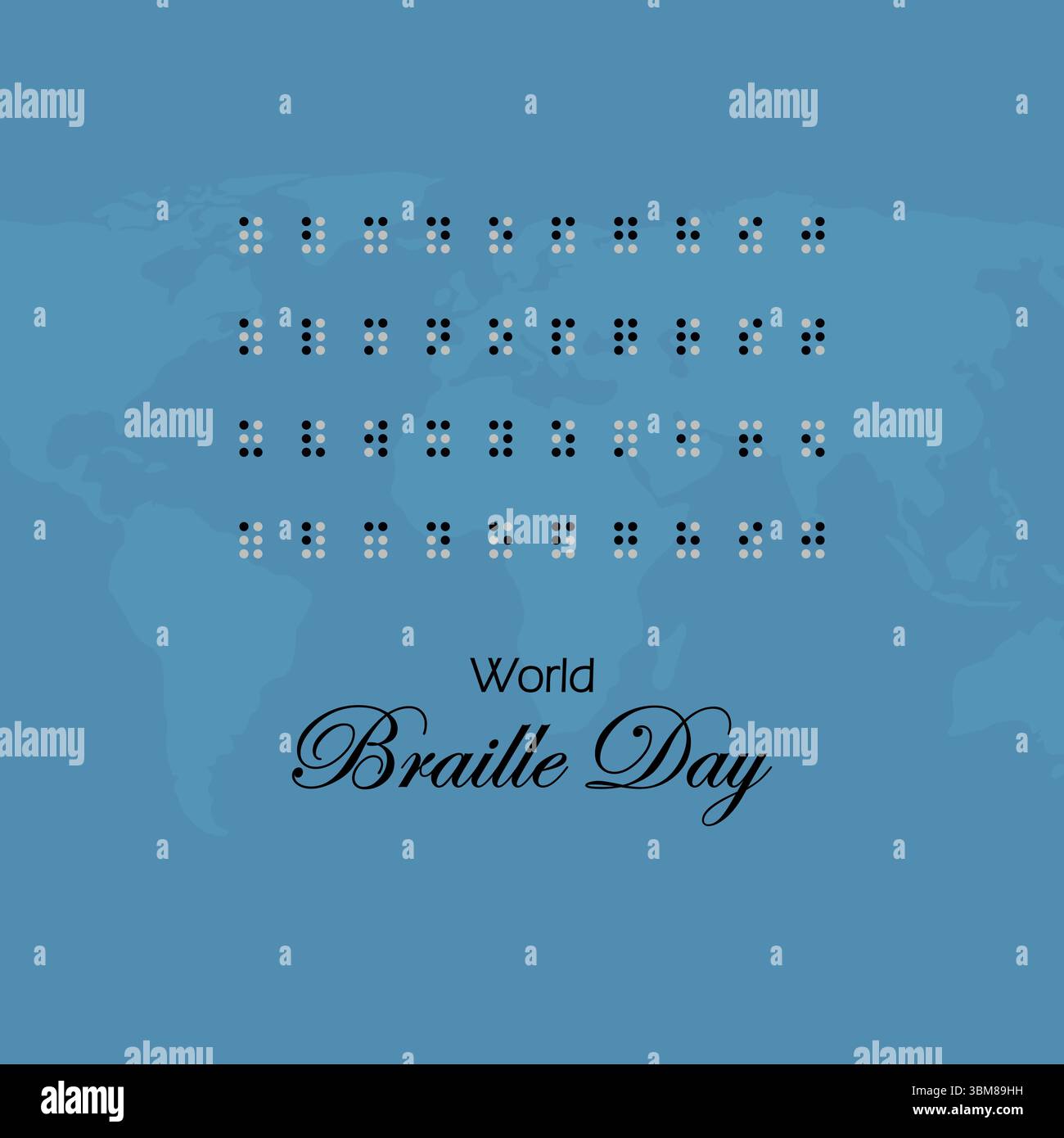 World Braille Day, January 4. World Braille Day Celebration. Vector ...