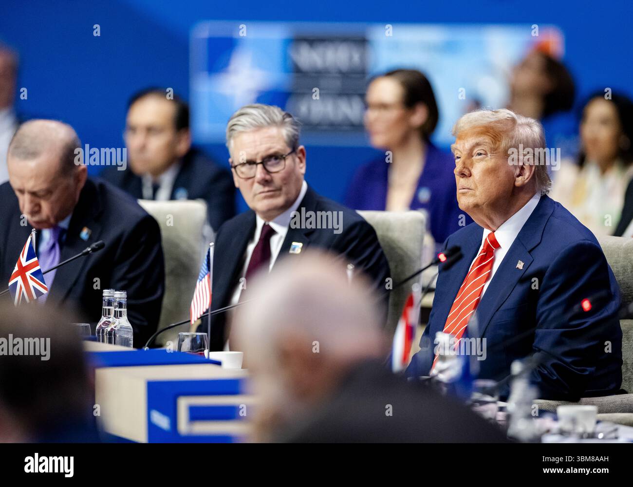 DEN HAAG - President Recep Tayyip Erdogan of Turkey, British Prime ...
