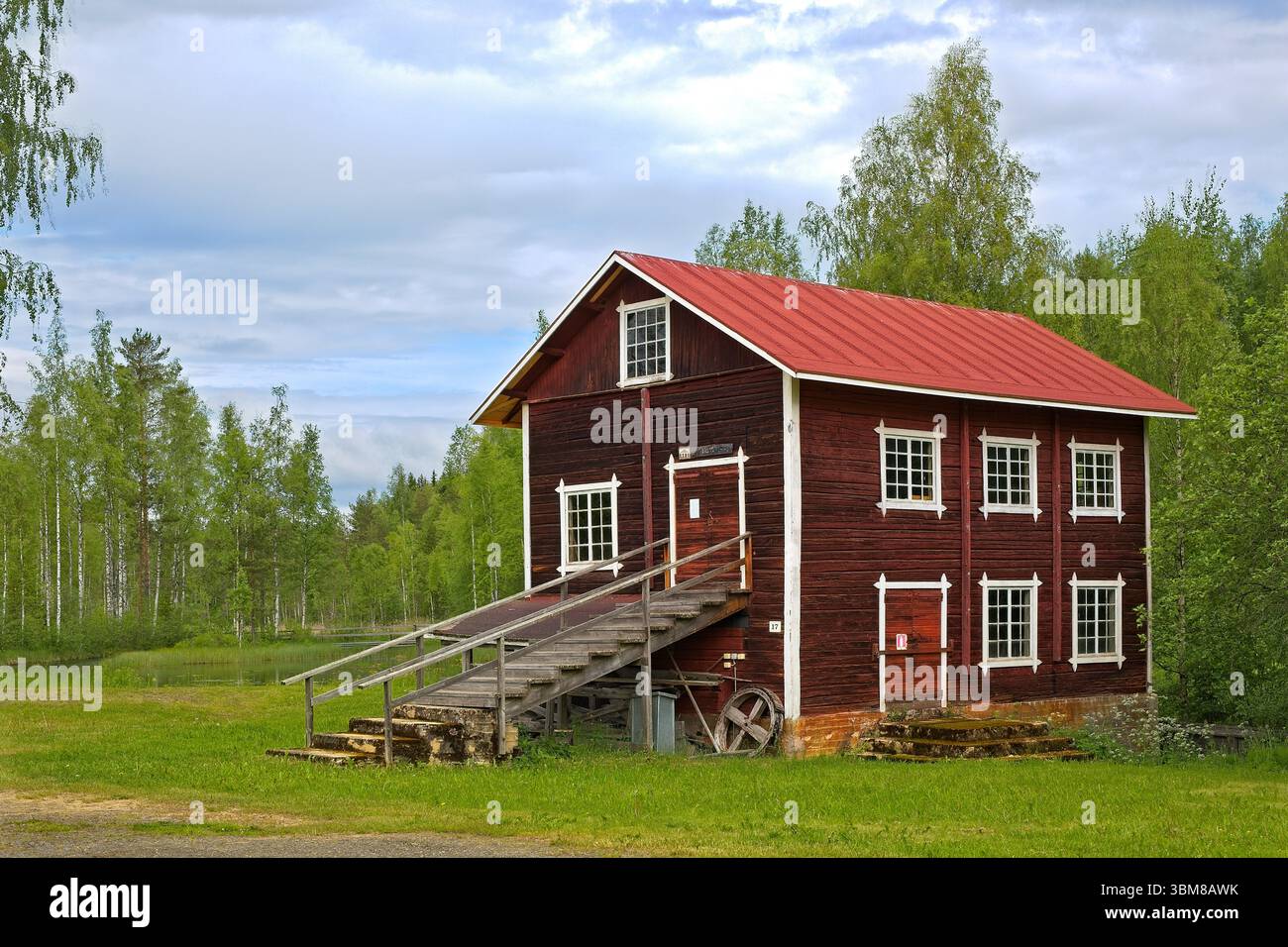 The historic mill building at Säimenen Mill Museum showcases ...