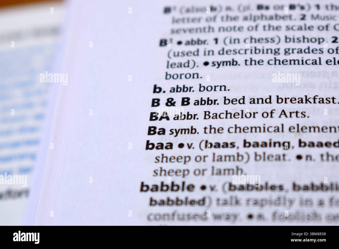Ba definition hi-res stock photography and images - Alamy