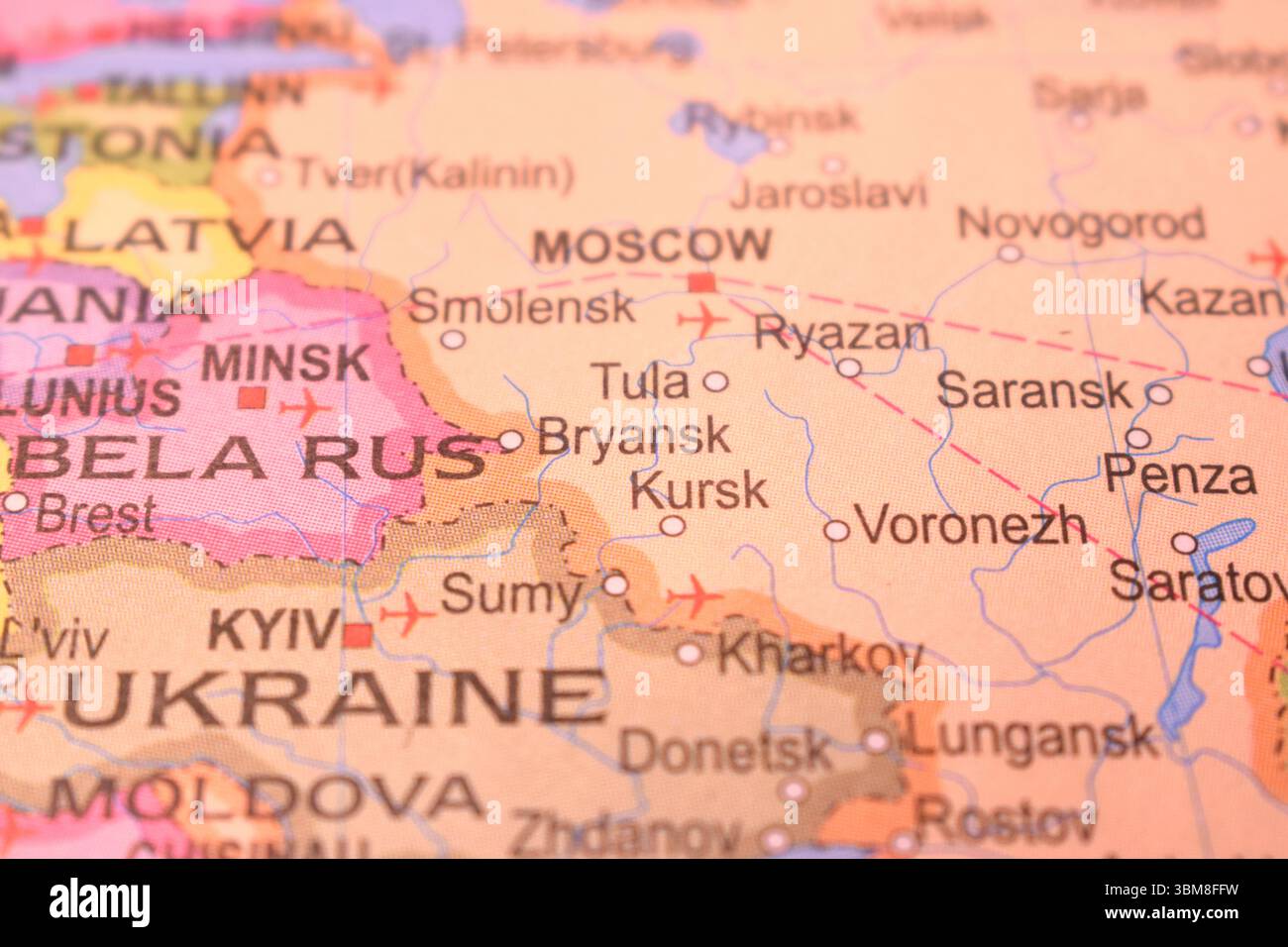 Bryansk Political Map Of Russia Country And City Close Up With ...