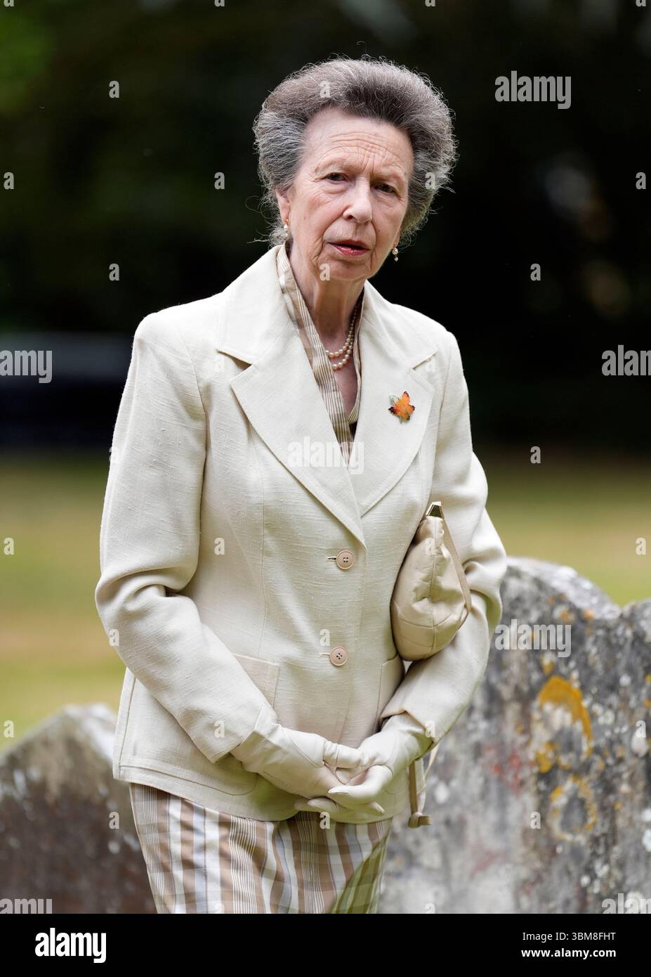 The Princess Royal arrives for the Liphook Canada Day Service at St ...
