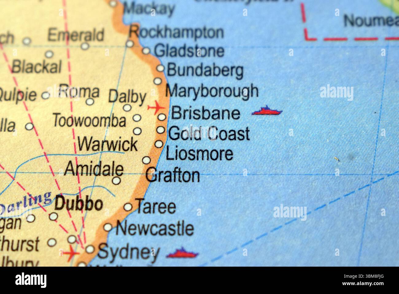 Toowoomba city map hi-res stock photography and images - Alamy