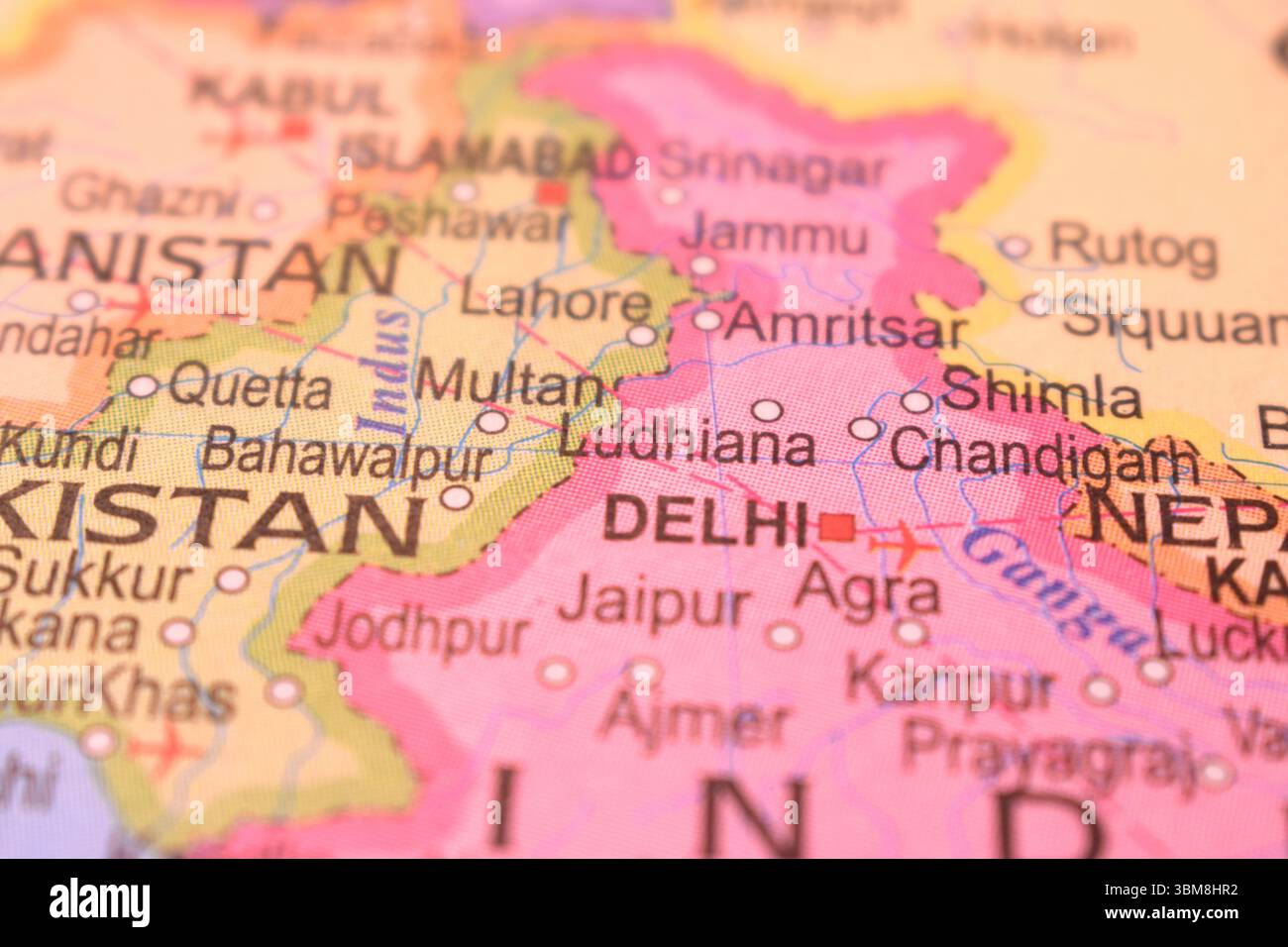 Ludhiana-India Administrative Map Or Political Map Close Up Photograph ...