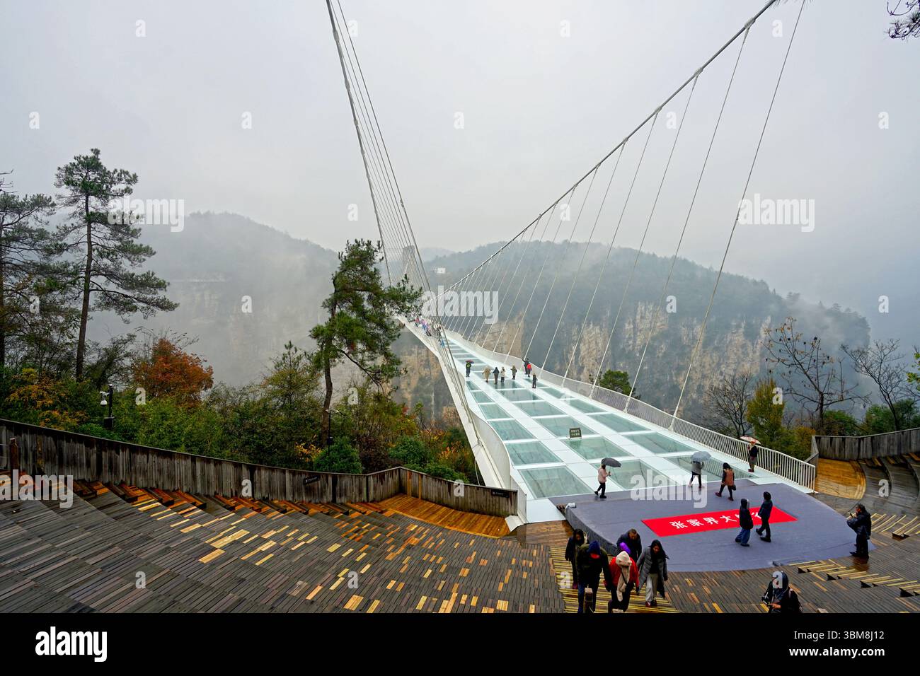Avatar Grand Canyon Glass Bridge, Zhangjiajie, Hunan, China Stock Photo ...