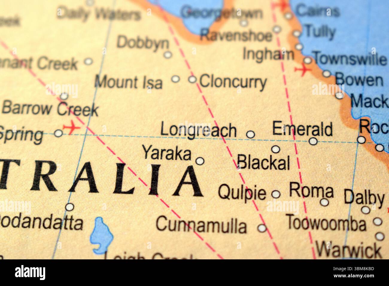 Longreach outline map hi-res stock photography and images - Alamy