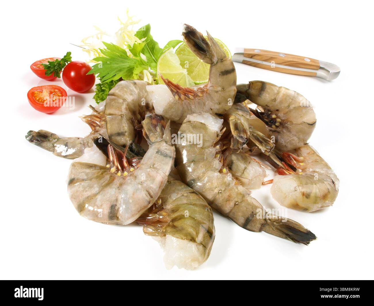 Fresh prawn on fish Cut Out Stock Images & Pictures - Alamy