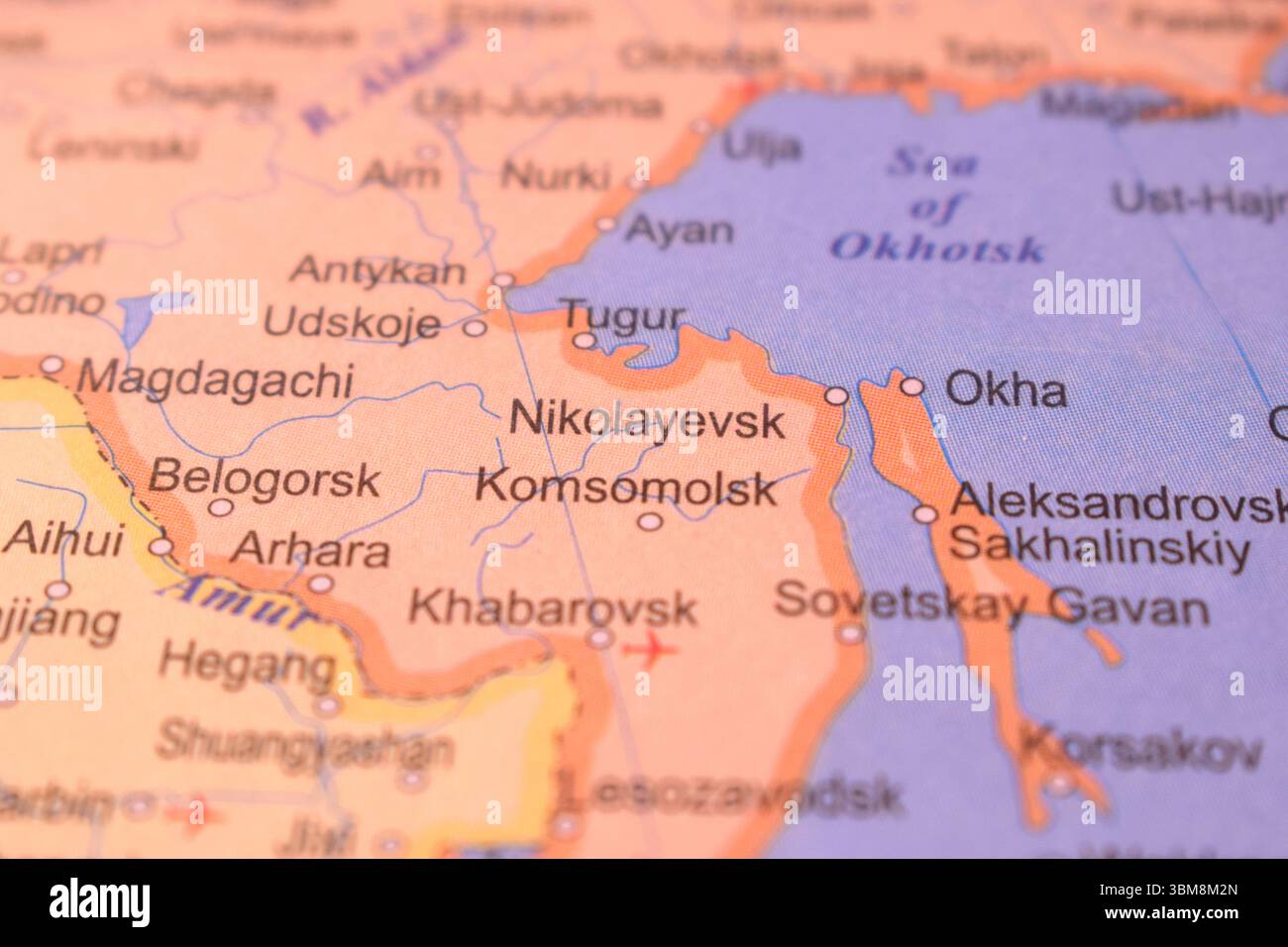 Nikolayevsk City Of Russia Country Political Map Close Up With ...