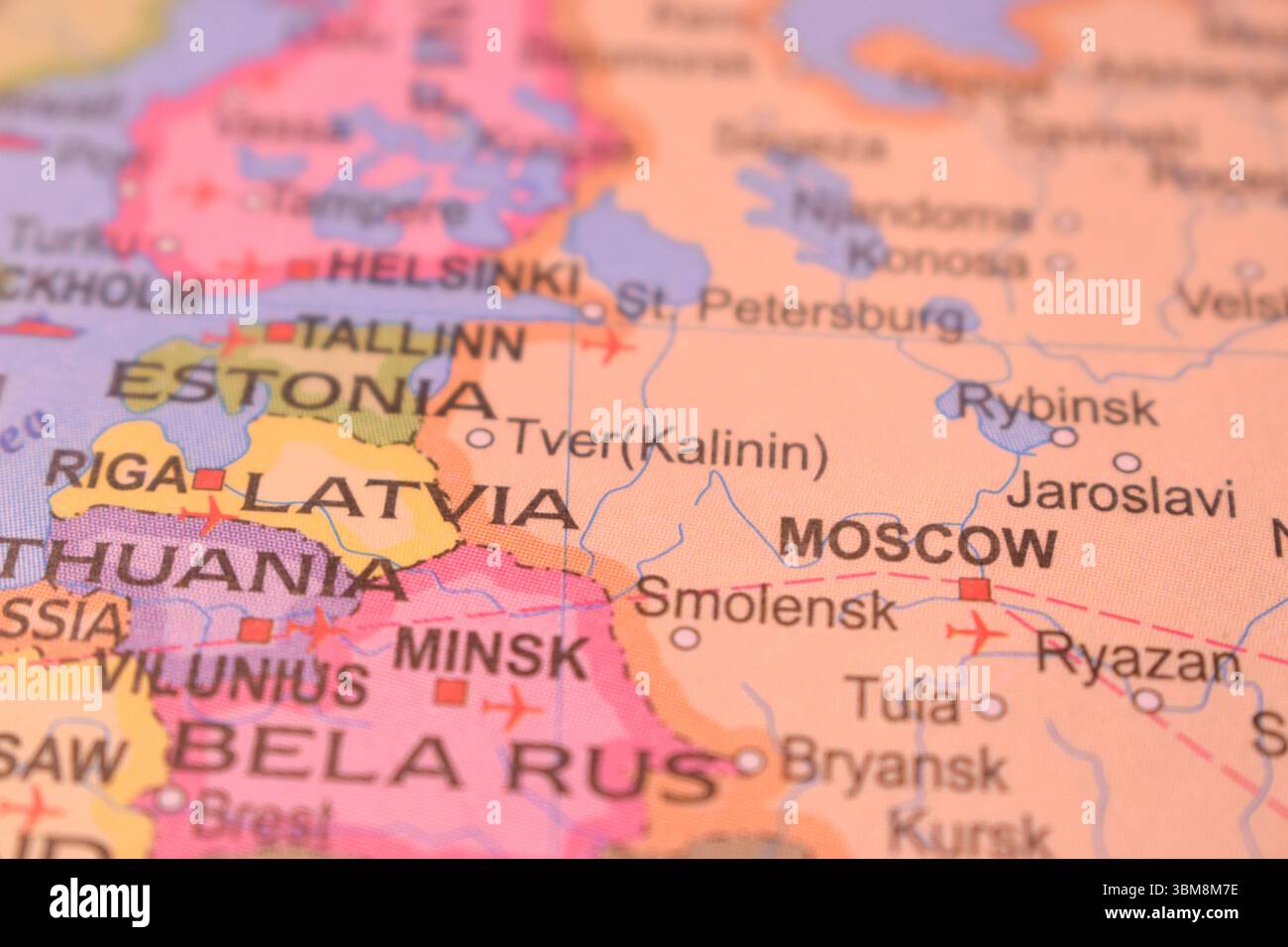 Moscow City Of Russia Country Political Map Close Up With Background ...