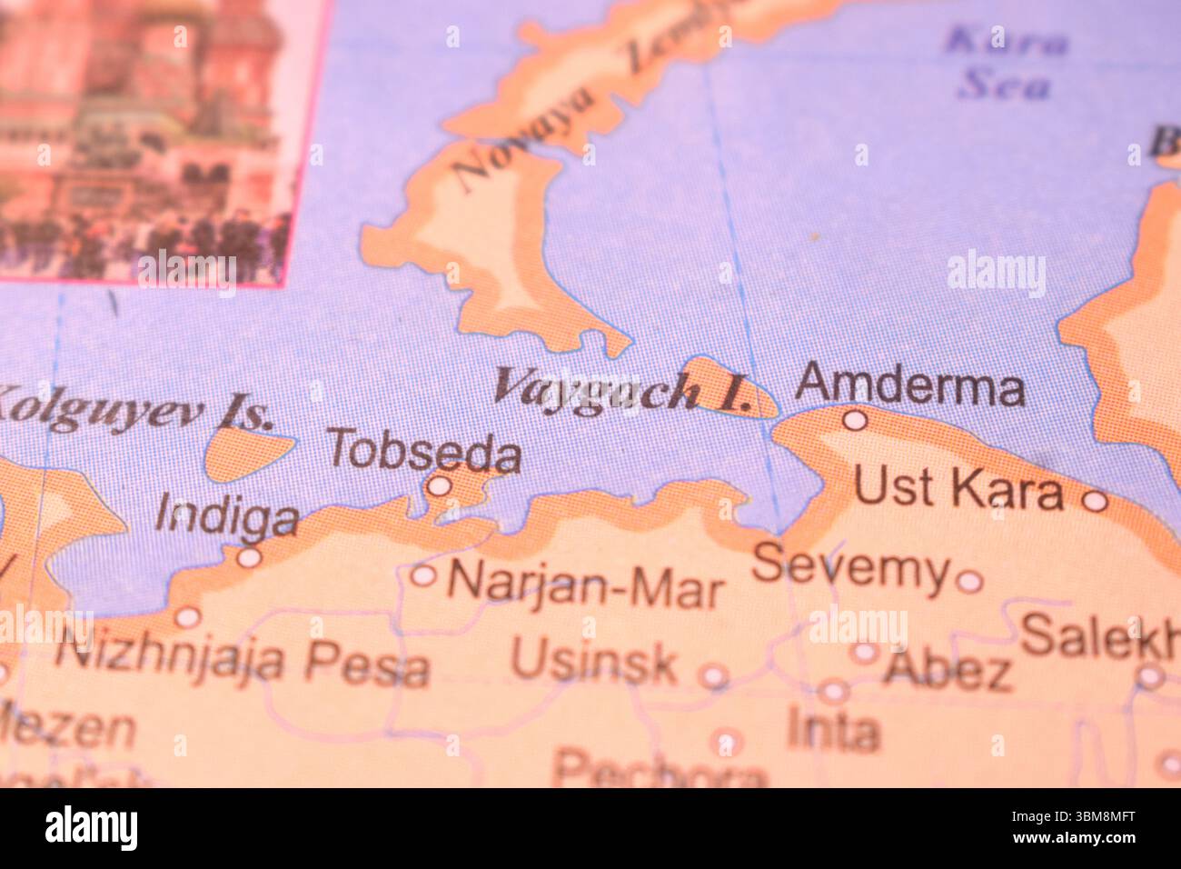 Vaygach L.Russia Country Political Map Close Up With Background Blur ...
