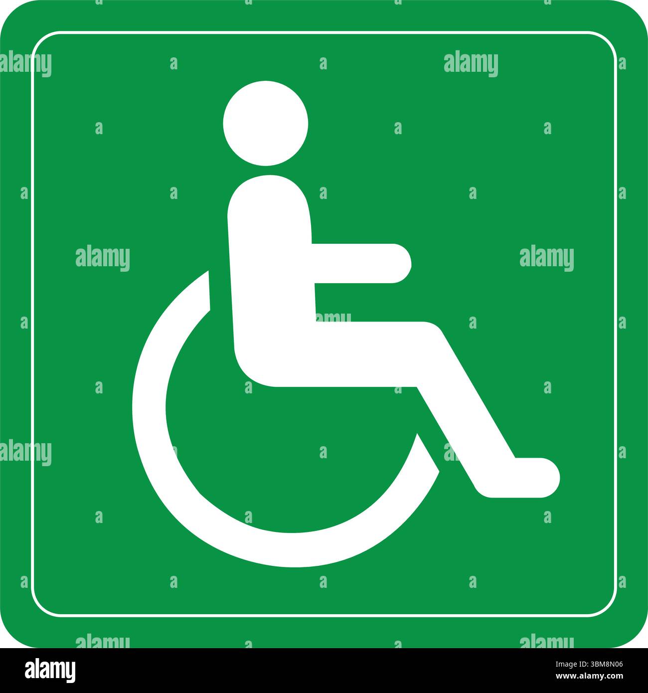Green disabled parking Cut Out Stock Images & Pictures - Alamy