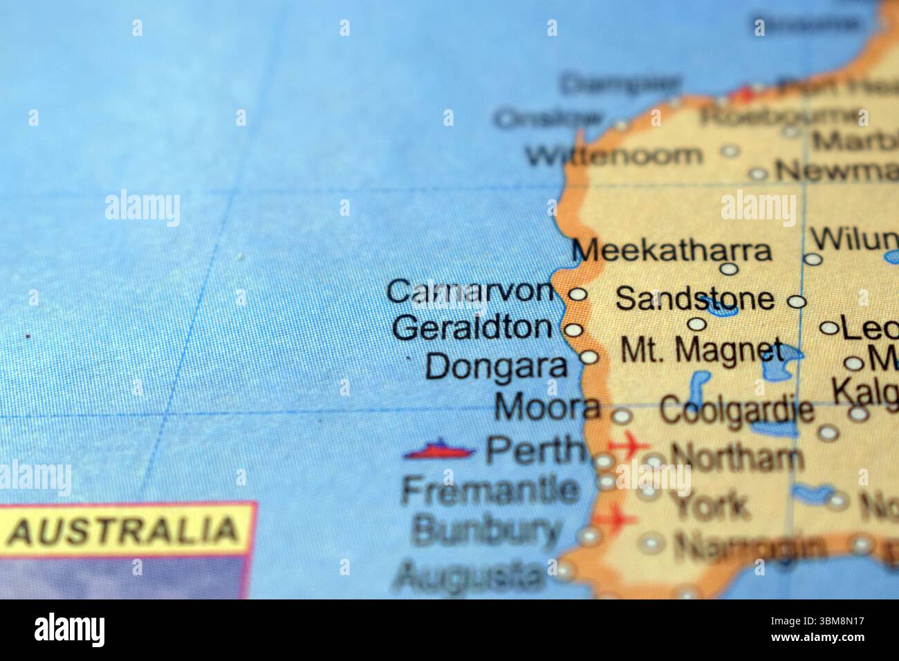 Sandstone-Australia Political Map Or Administrative Map With Blurry ...