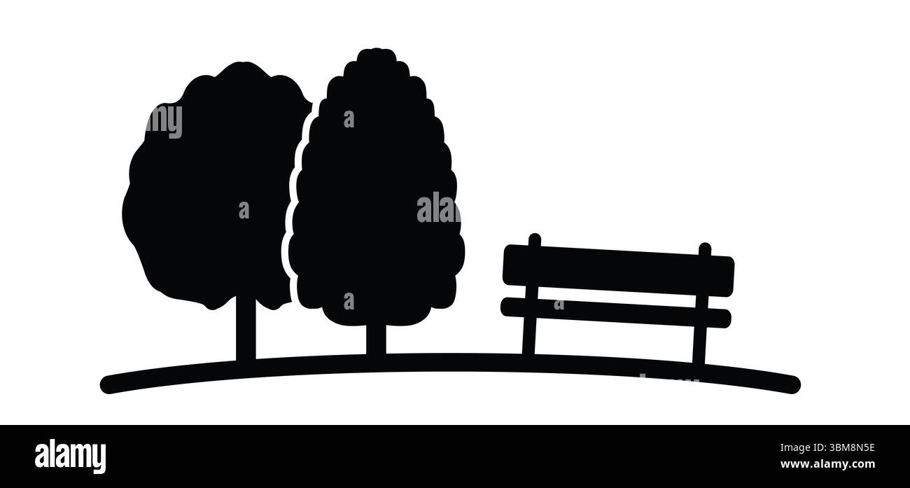 Trees icon flat style Cut Out Stock Images & Pictures - Alamy