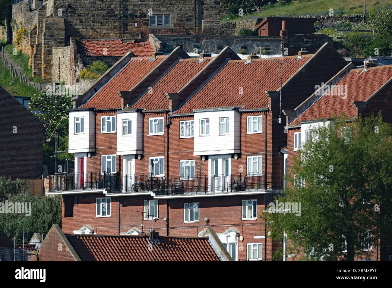 Whitby is a seaside town in Yorkshire, northern England, split by the ...