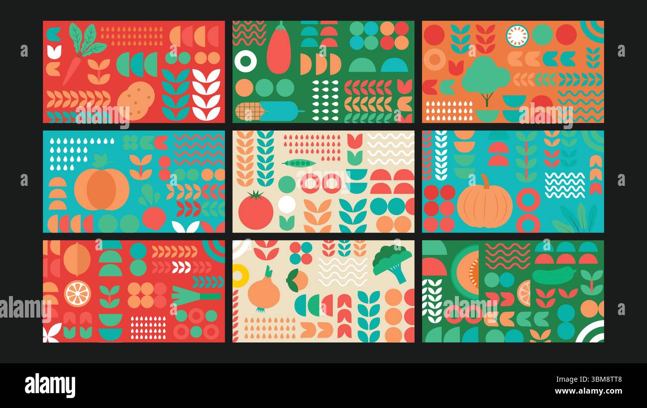 Vegetables set design organic Stock Vector Images - Alamy