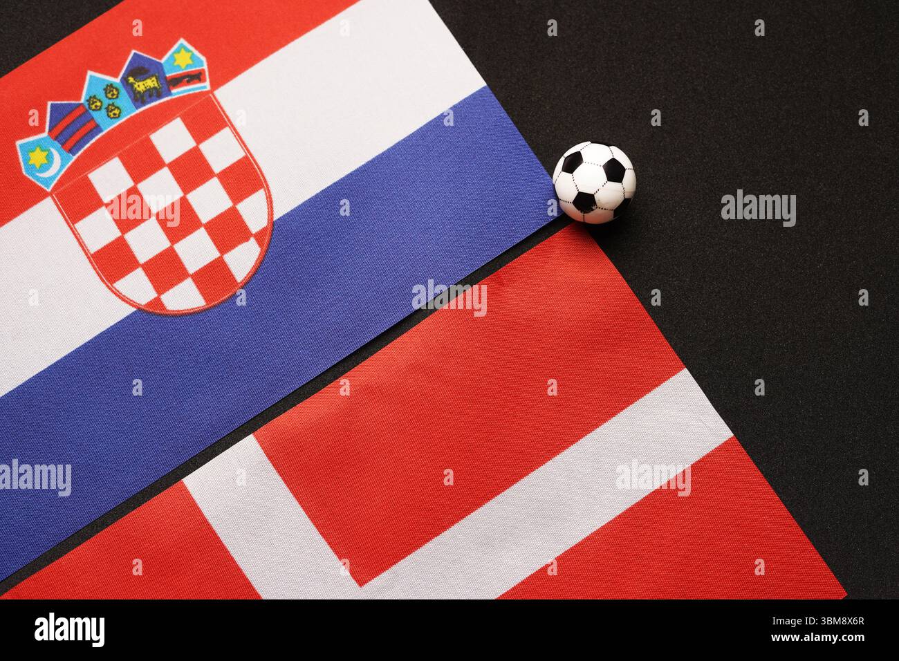 Croatia vs Denmark, Football match with national flags Stock Photo - Alamy