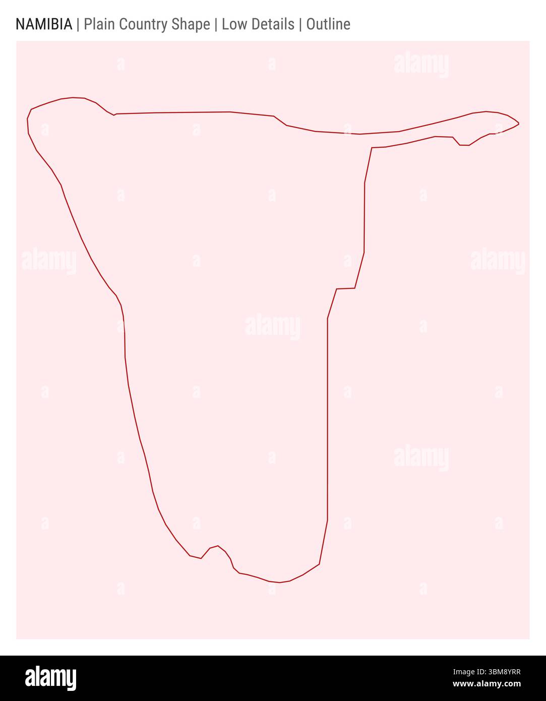 Namibia plain country map. Low details. Outline style. Shape of Namibia. Vector illustration ...