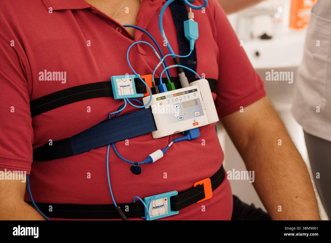 Patient Monitoring with Holter Scanner: Red Shirt Chest Pack, ECG ...