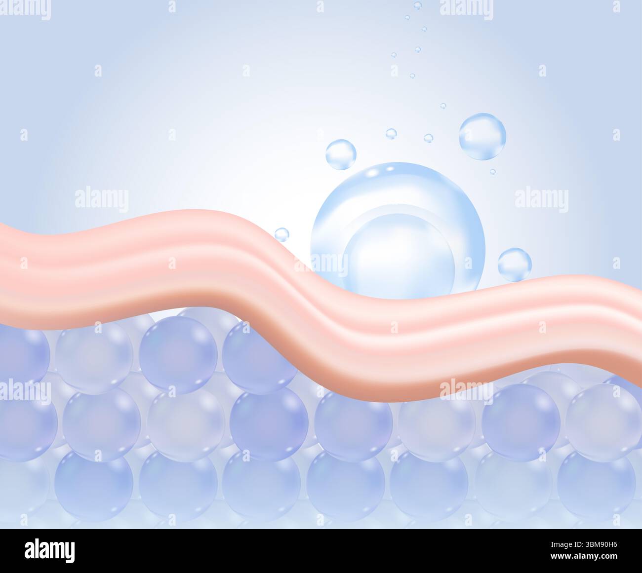 Cosmetic serum Oil drop on Saggy skin cell, Skin Repair, moisturizer ...