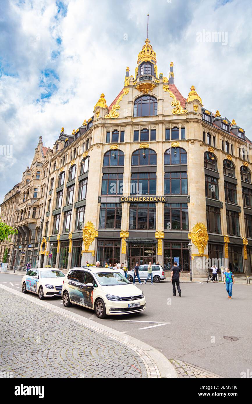 Leipzig, Germany – June 7, 2025: Street view of the historic ...