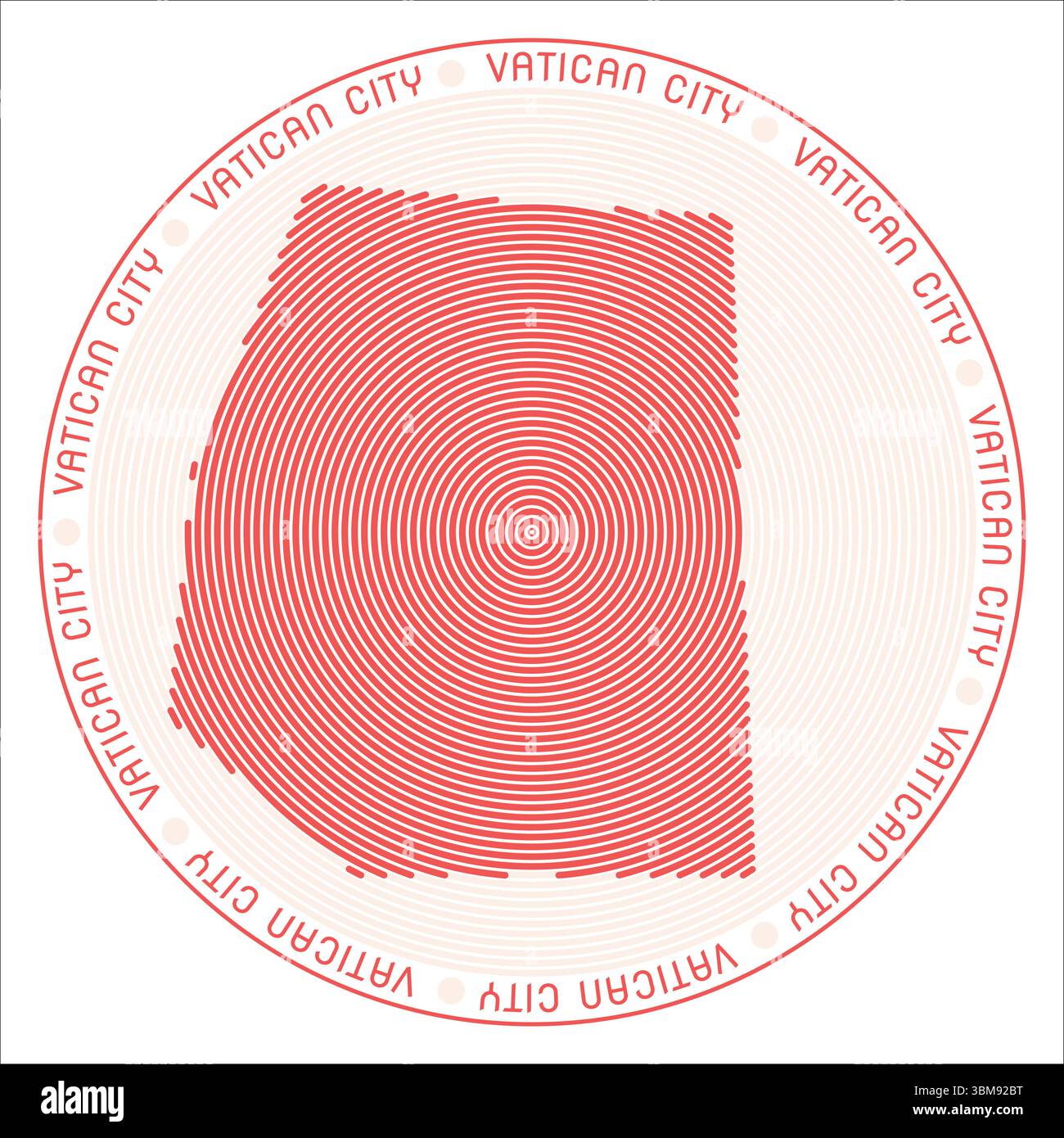 Vatican City round logo design. Country shape built of rings. Vatican ...