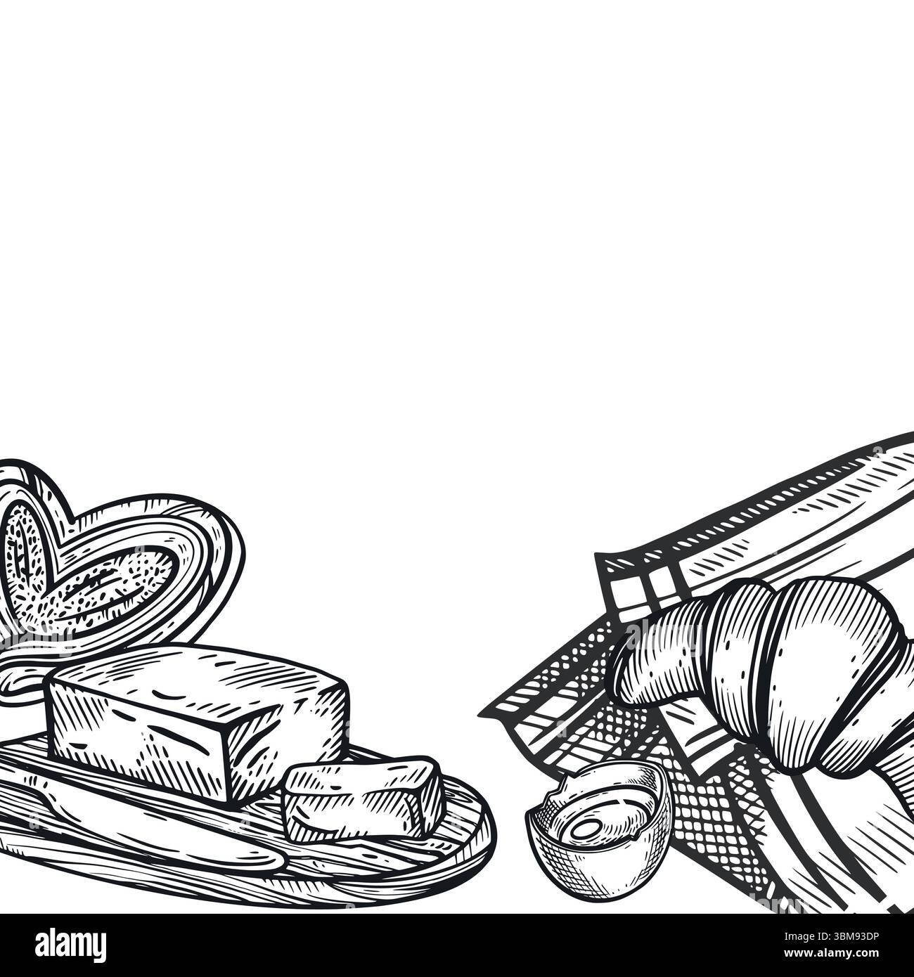 Fresh butter croissant on Stock Vector Images - Alamy