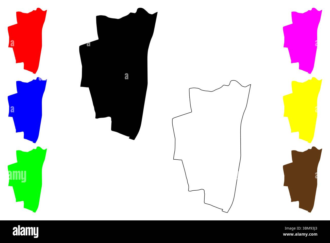 Bene Beraq city (State of Israel, Tel Aviv District) map vector ...