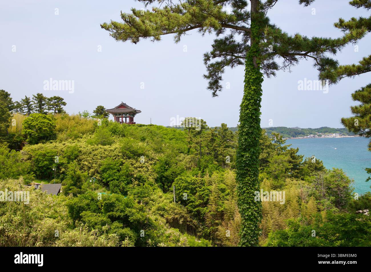 Uljin County, South Korea - May 31st, 2025: Mangyang Pavilion sits atop ...
