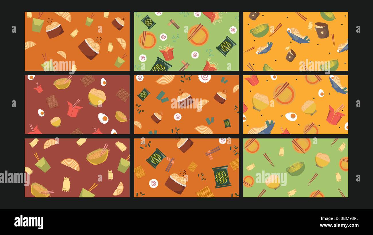 Spicy asian ramen noodle Stock Vector Images - Alamy