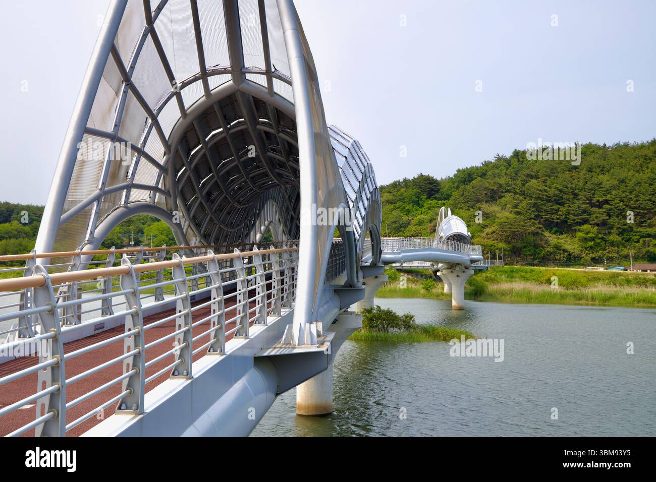 Uljin County, South Korea - May 31st, 2025: The Sweet Fish Bridge spans ...