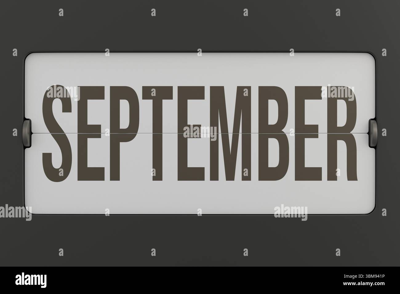 Flip black monthly calendar. 3D render Stock Photo - Alamy