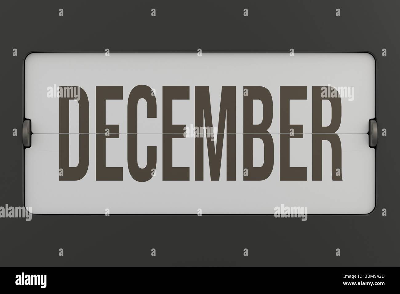 Flip black monthly calendar. 3D render Stock Photo - Alamy