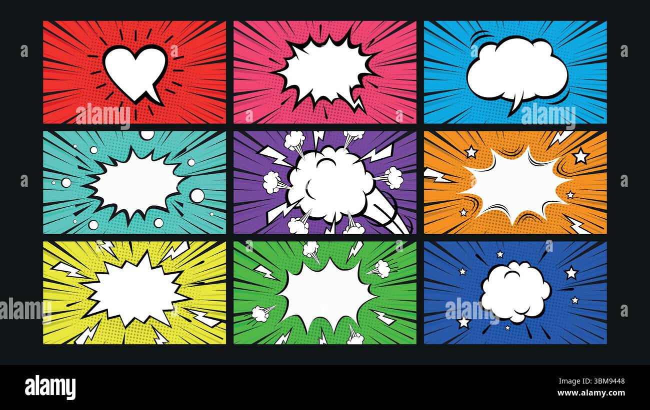 Bold comic book speech bubble Stock Vector Images - Alamy