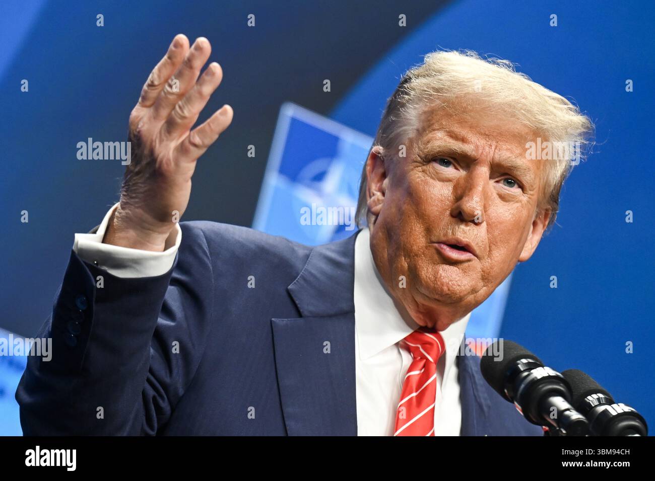DEN HAAG - U.S. President Donald Trump during a press conference after ...