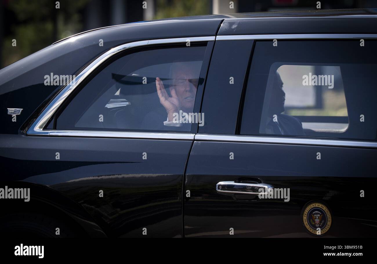 DEN HAAG - President Donald Trump is leaving the World Forum after the ...
