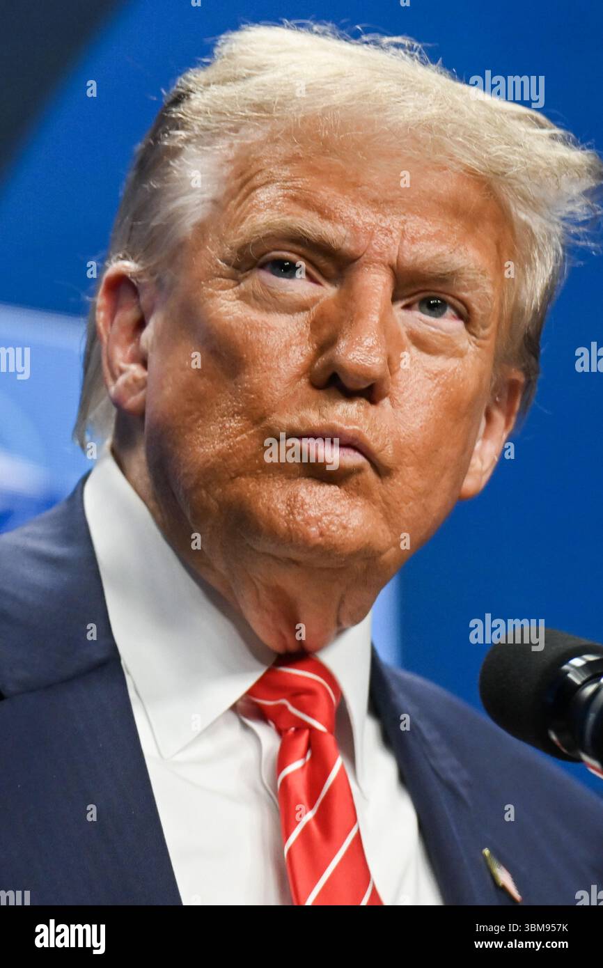 DEN HAAG - U.S. President Donald Trump during a press conference after ...