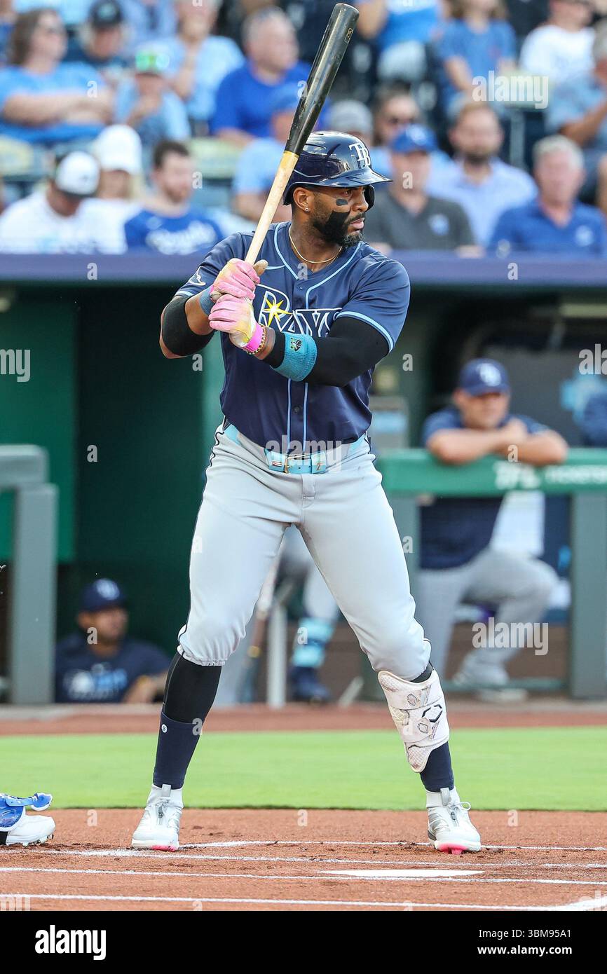 June 24, 2025: Tampa Bay Rays first baseman Yandy Diaz (2) bats against ...