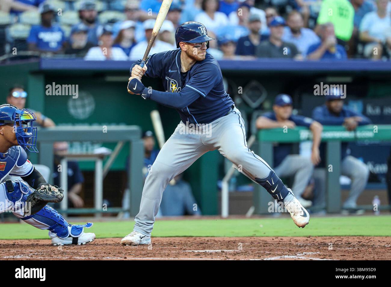 June 24, 2025: Tampa Bay Rays catcher Danny Jansen (19) bats against ...