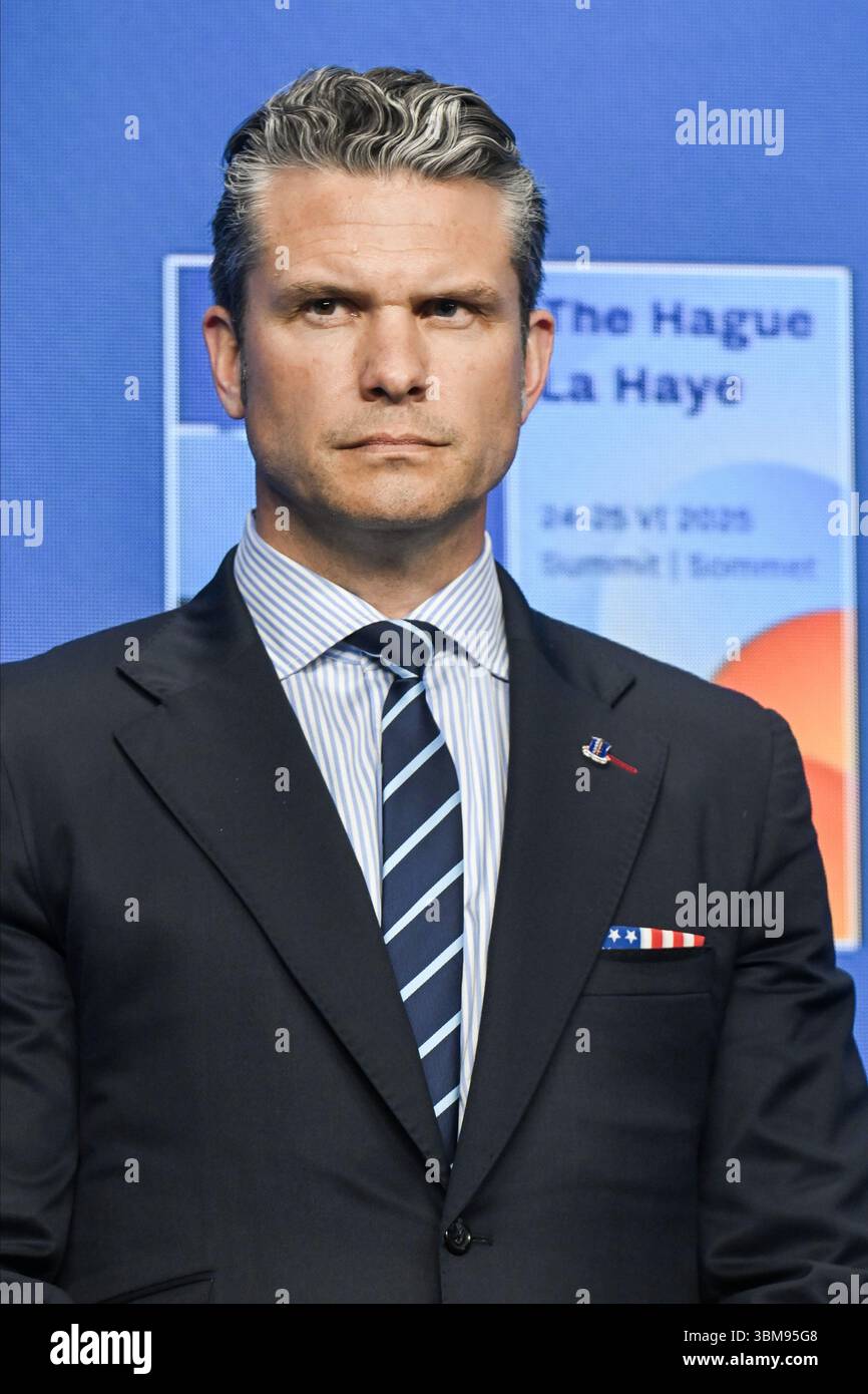 THE HAGUE - Pete Hegseth, U.S. Secretary of Defense, during a press ...