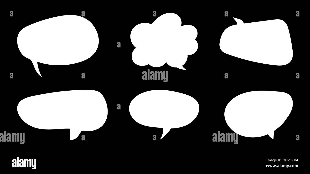 Set of speech bubbles for text. Chatting symbol, templates. Message ...