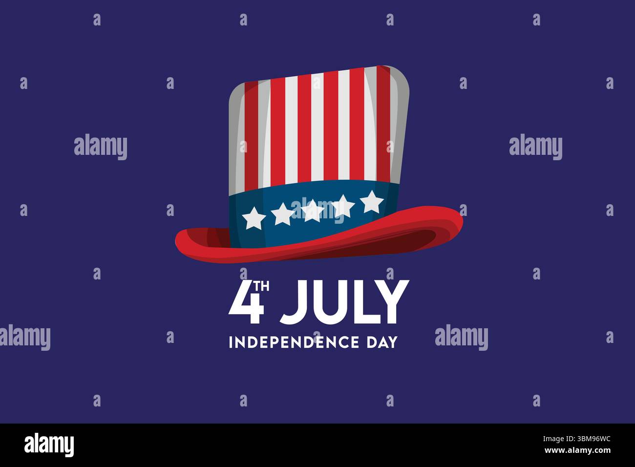 American hat vector illustration for 4th of July Republic Day ...