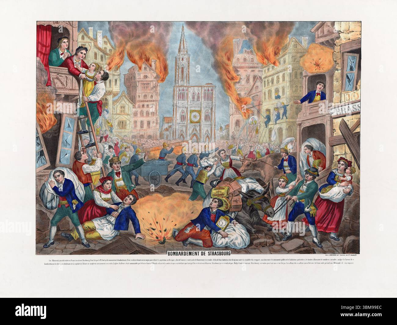Bombardment of Strasbourg France April 1870 by unknown artist art ...