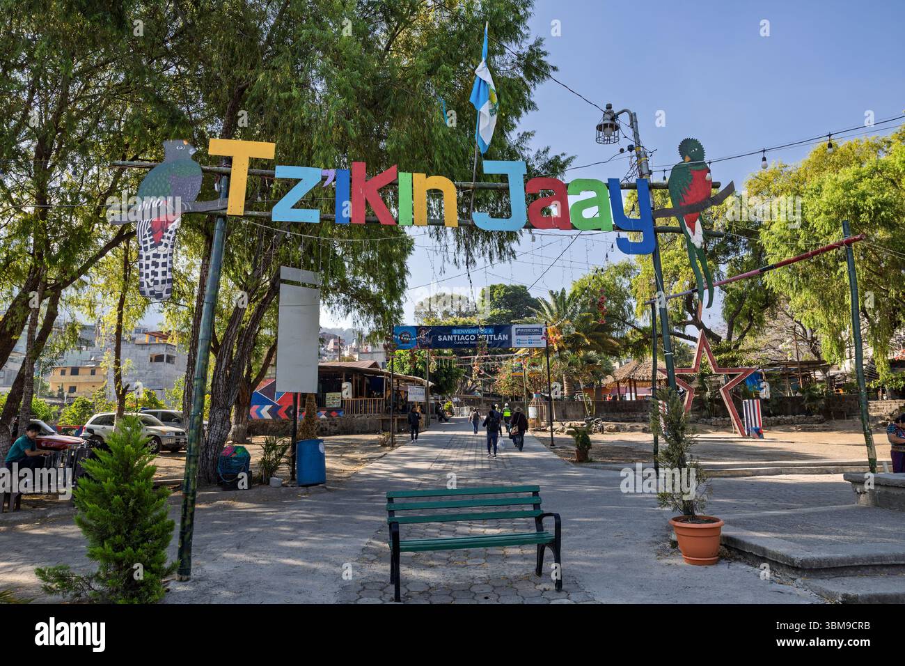 Entrance from quay, Santiago Atitlan, Tz'ikin Jaay, Solola Department ...