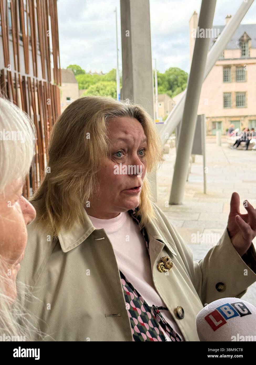 Gypsy Traveller campaigner Roseanna McPhee speaks to media outside the ...