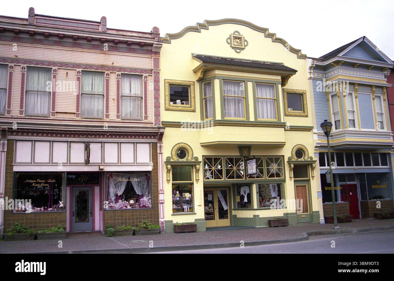 Victorian commercial buildings in Eureka, CA, USA, approx. 1992 Stock ...